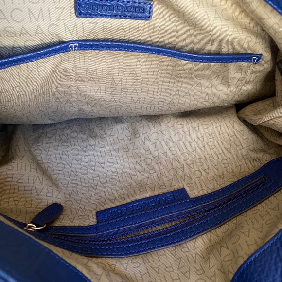Isaac Mizrahi | Bags | Nwot Super Large Royal Blue Teal Soft Pebbled Leather Isaac Mizrahi Bag ...